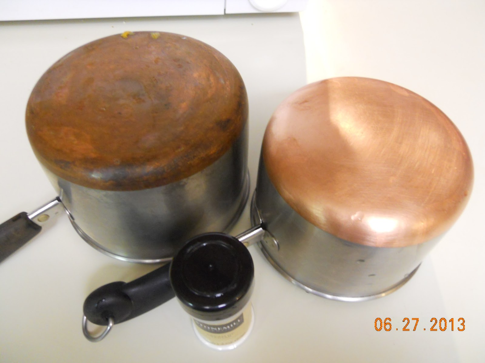 Cleaning Copper Pots and Pans with Cream of Tarter