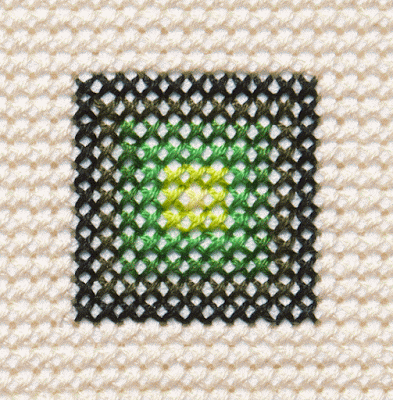 spool spectrum: 6 green squares - motion study