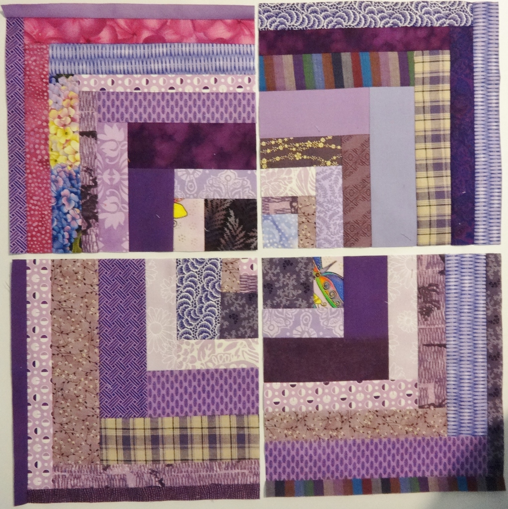 Inch by Inch Quilting: Quarter Log Cabin quilt blocks