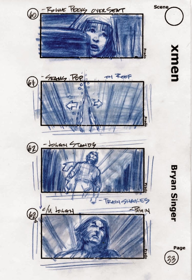 X-MEN Train Scene Was Very Different in Storyboards by Raymond Prado ...