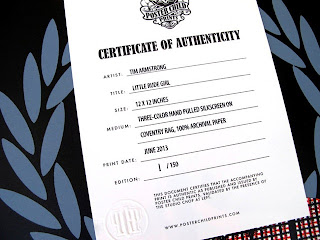 INSIDE THE ROCK POSTER FRAME BLOG: Tim Armstrong Little Rude Girl Print ...