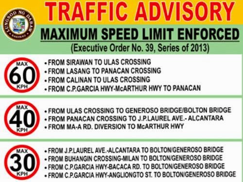 Out In Davao: DAVAO SPEED LIMIT ORDINANCE