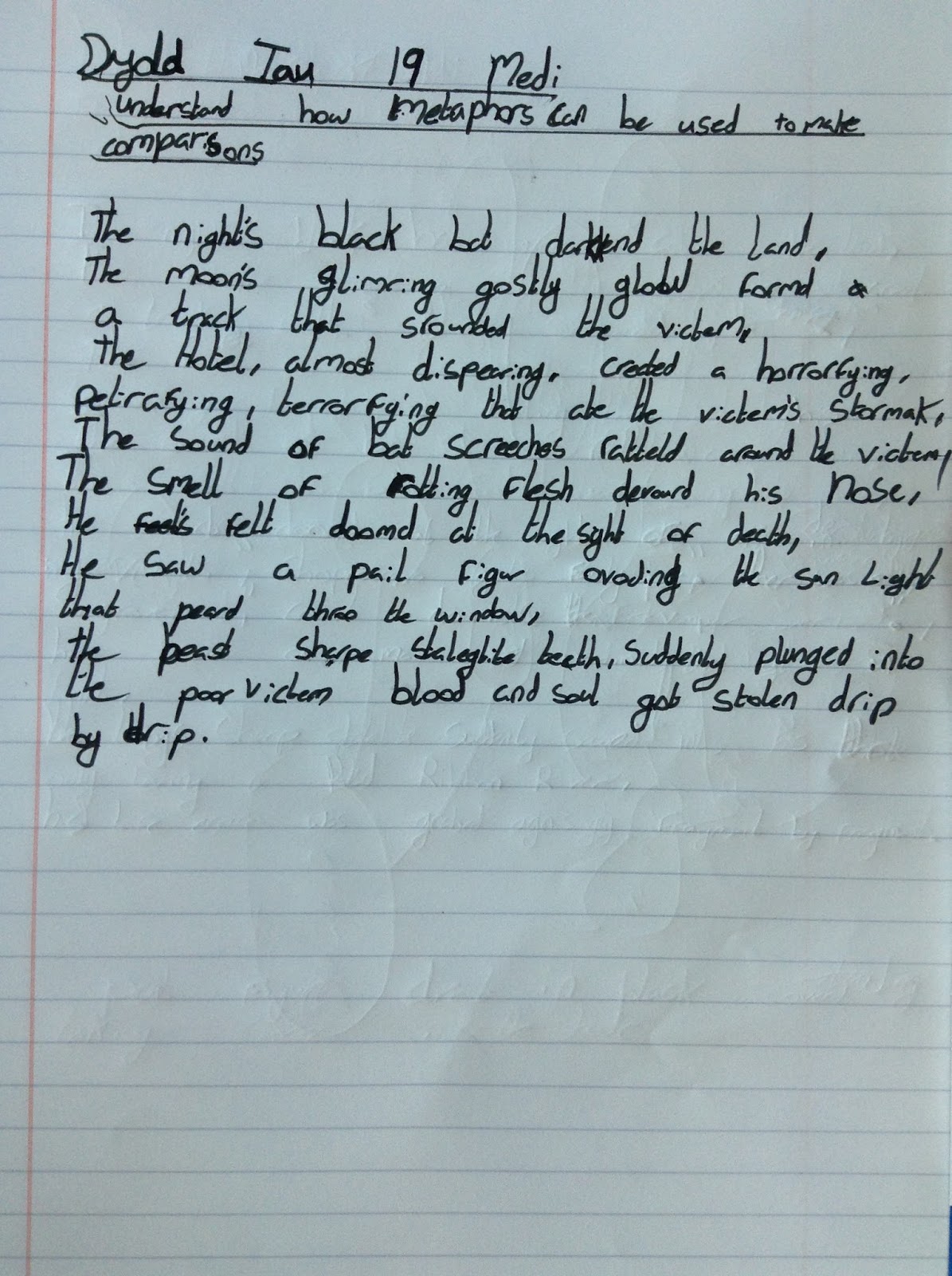 Llanharan Primary School Yr5/6: Room 13 Vampire Poems