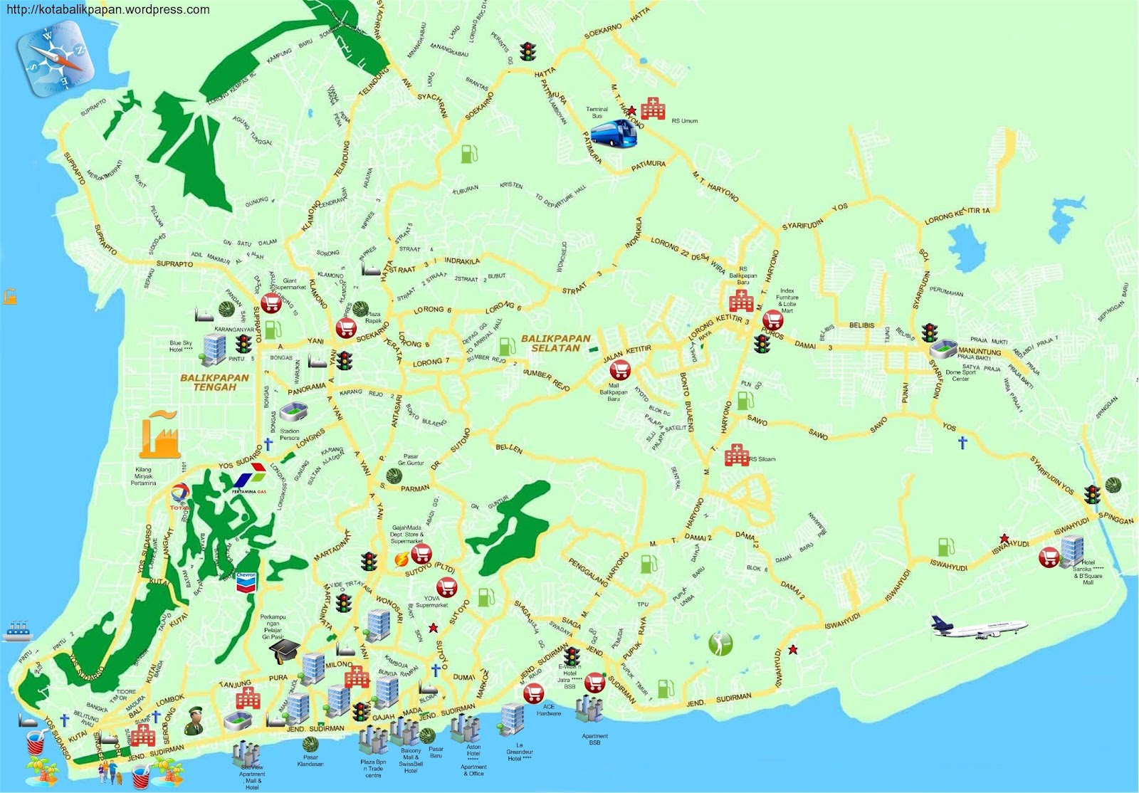 Persahabatan Blogger Balikpapan (PBB): Map of Balikpapan (Balikpapan ...