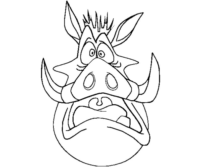 Pumbaa 1 Coloring | Crafty Teenager