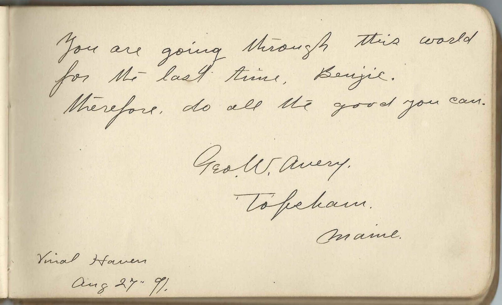 Heirlooms Reunited: 1890-1900 Autograph Album of Benjamin Kimball Smith ...