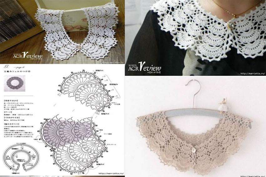 Diseños cuellos a crochet | Patrones crochet