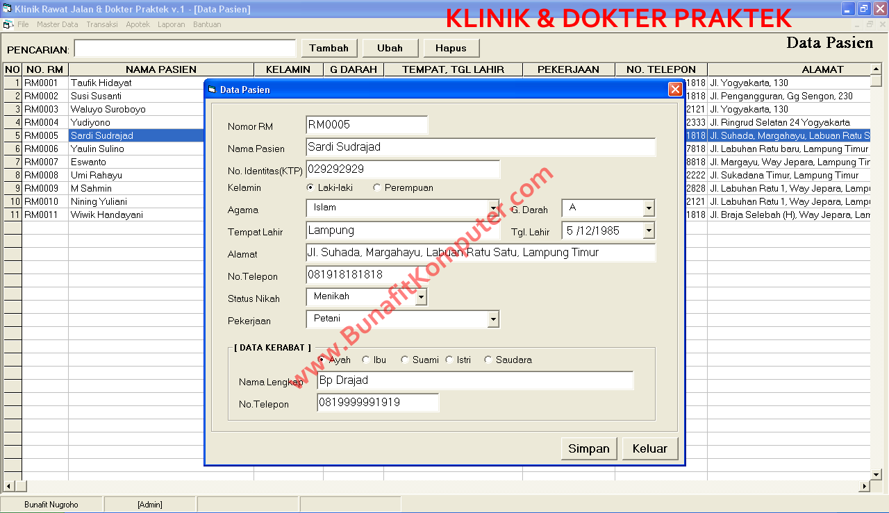 Source Code Program Klinik dan Dokter Praktek: Source Code Program ... Source Code Program Klinik dan Dokter Praktek: Source Code Program ...