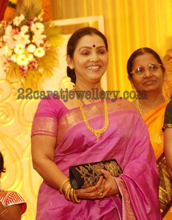 Celebrity Jewellery at Rajesh Daughter Wedding Reception - Jewellery ...