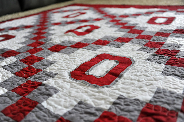 Made by Miss Jill: Ohio State Quilt