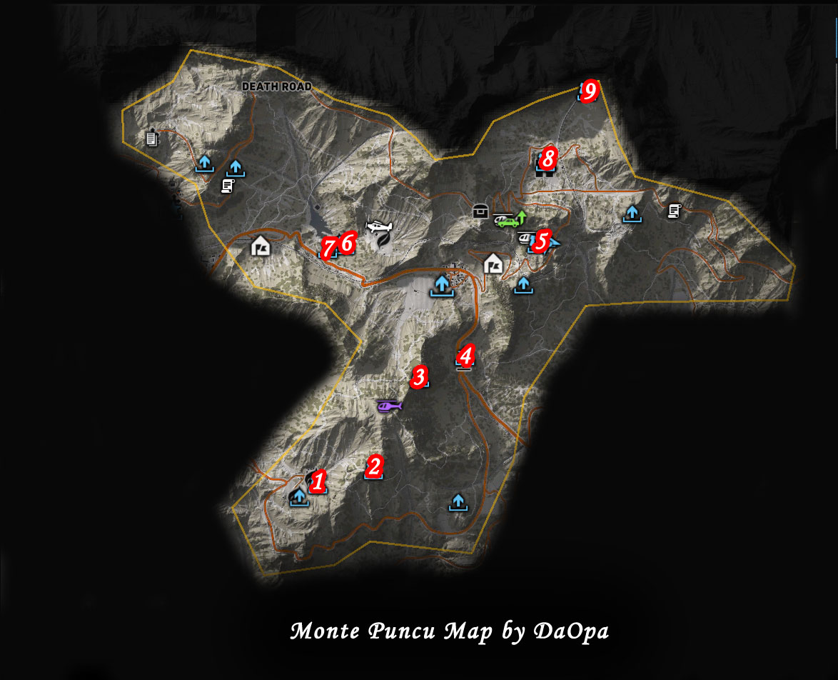 Ghost Recon Wildlands: Monte Puncu Map