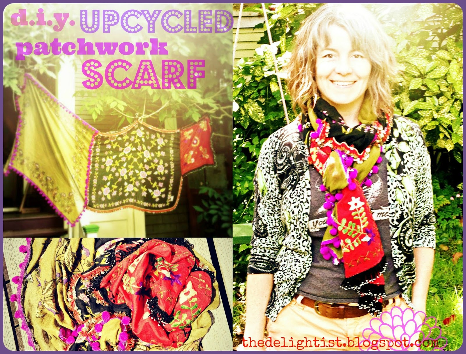 the delightist: D.I.Y. Upcycled Patchwork Scarf