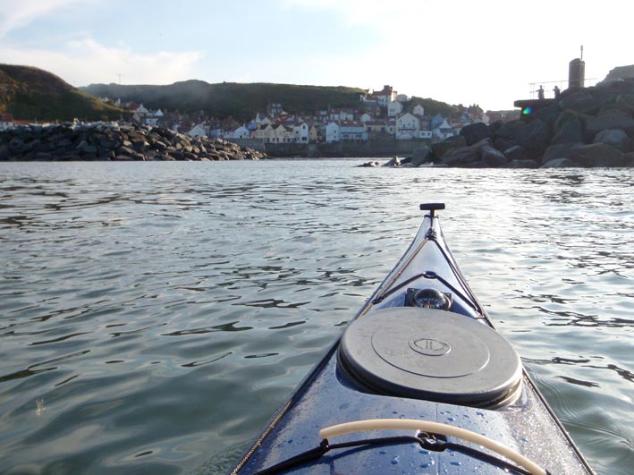 Dunsley in Staithes: Sea kayaks and surf at Staithes