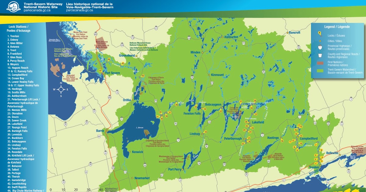 Ríona's Portfolio: Large Trent-Severn Waterway Map
