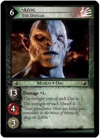 The Lord of the Rings TCG Blog: Azog, The Defiler