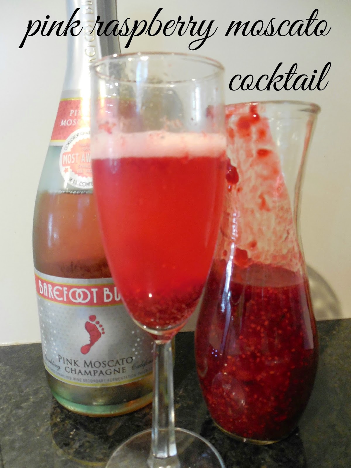 Two Kid Kitchen: pink raspberry moscato cocktail