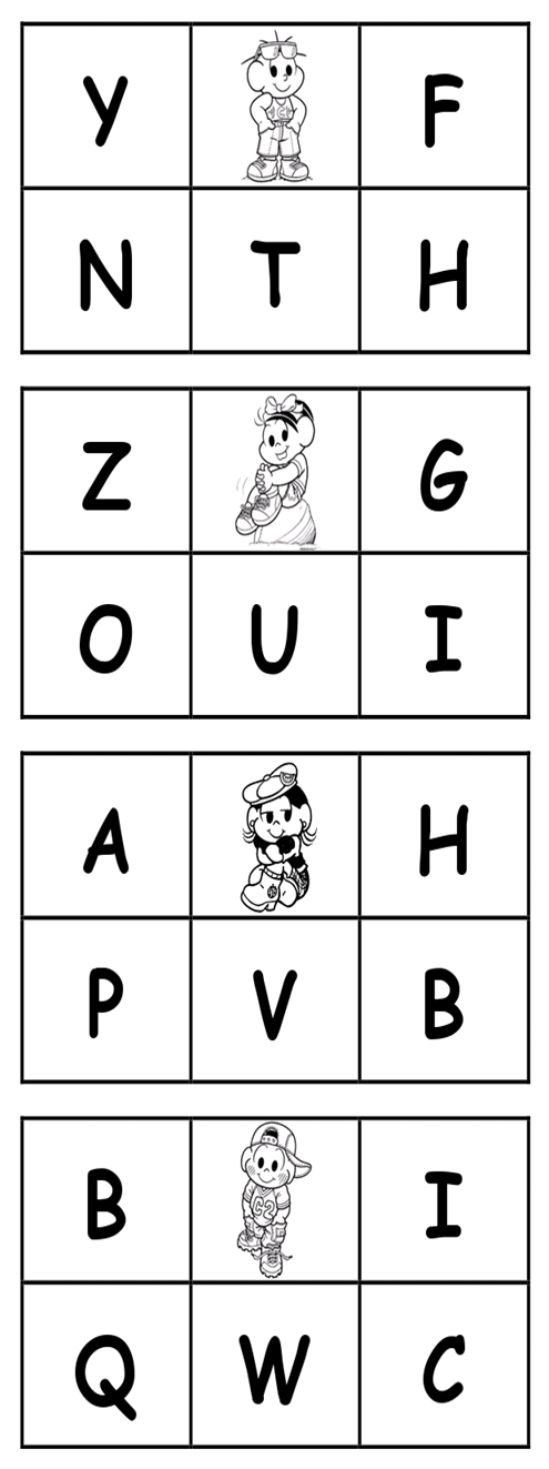 Profª Gr@ç@: Cartelas para bingo de letras