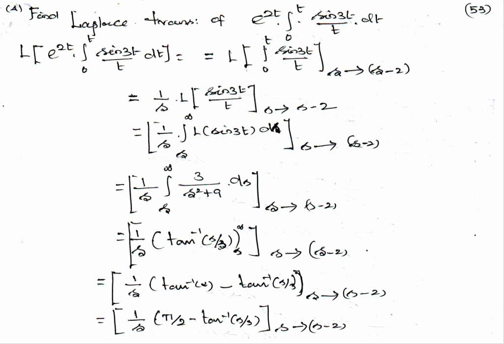 TPGIT - MATHEMATICS: Laplace transform of integrals-Evaluation of ...