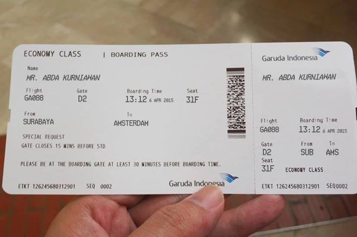 Photoshop Tutorial - Manipulation Garuda Indonesia flight ticket | Abdakur