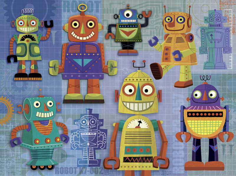Pinzellades al món: Robots il·lustrats per Michael Robertson