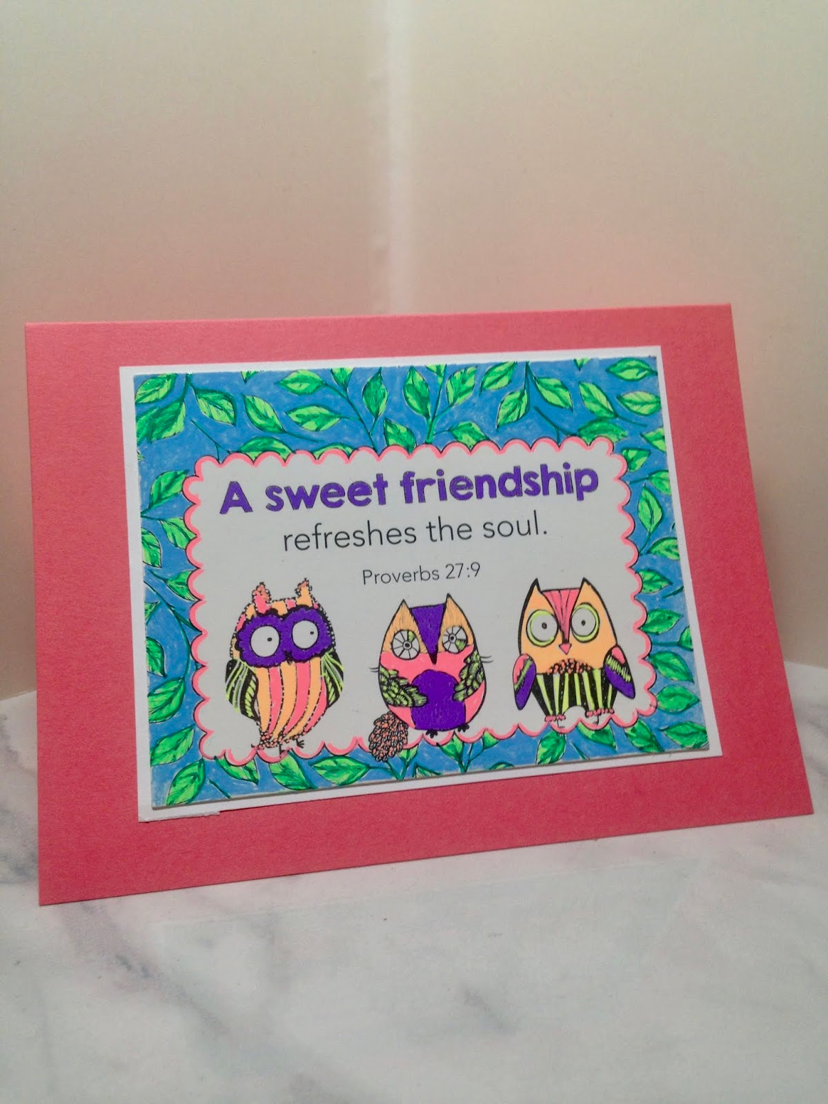 Amy's Creative Pursuits: A Colorful Blessings Friendship Card