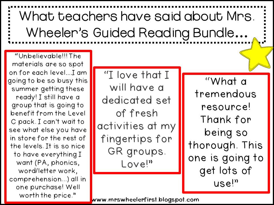 Mrs. Wheeler's First Grade Tidbits: Guided Reading Bundle