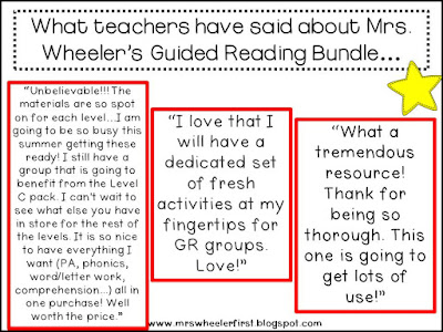 Mrs. Wheeler's First Grade Tidbits: Guided Reading Bundle