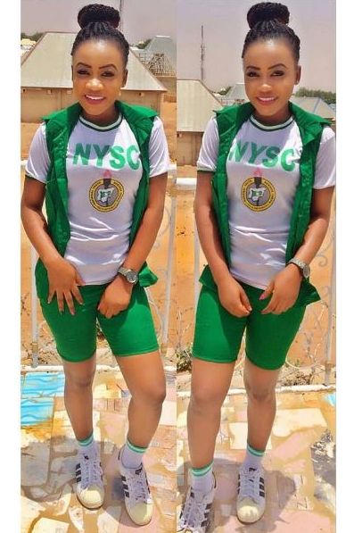 Beautiful Corper Rocked Her NYSC Uniform With Shorts - Adekitanboye's ...