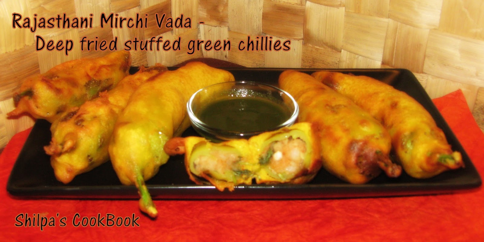 Cook Book: Rajasthani Mirchi Vada - Deep fried stuffed green chillies