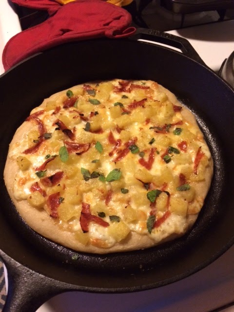 Honey From Rock: Pineapple, Pepperoni Pizza with Mint