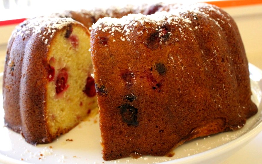 Moist and Delicious Cranberry Almond Pound Cake - A Feast For The Eyes