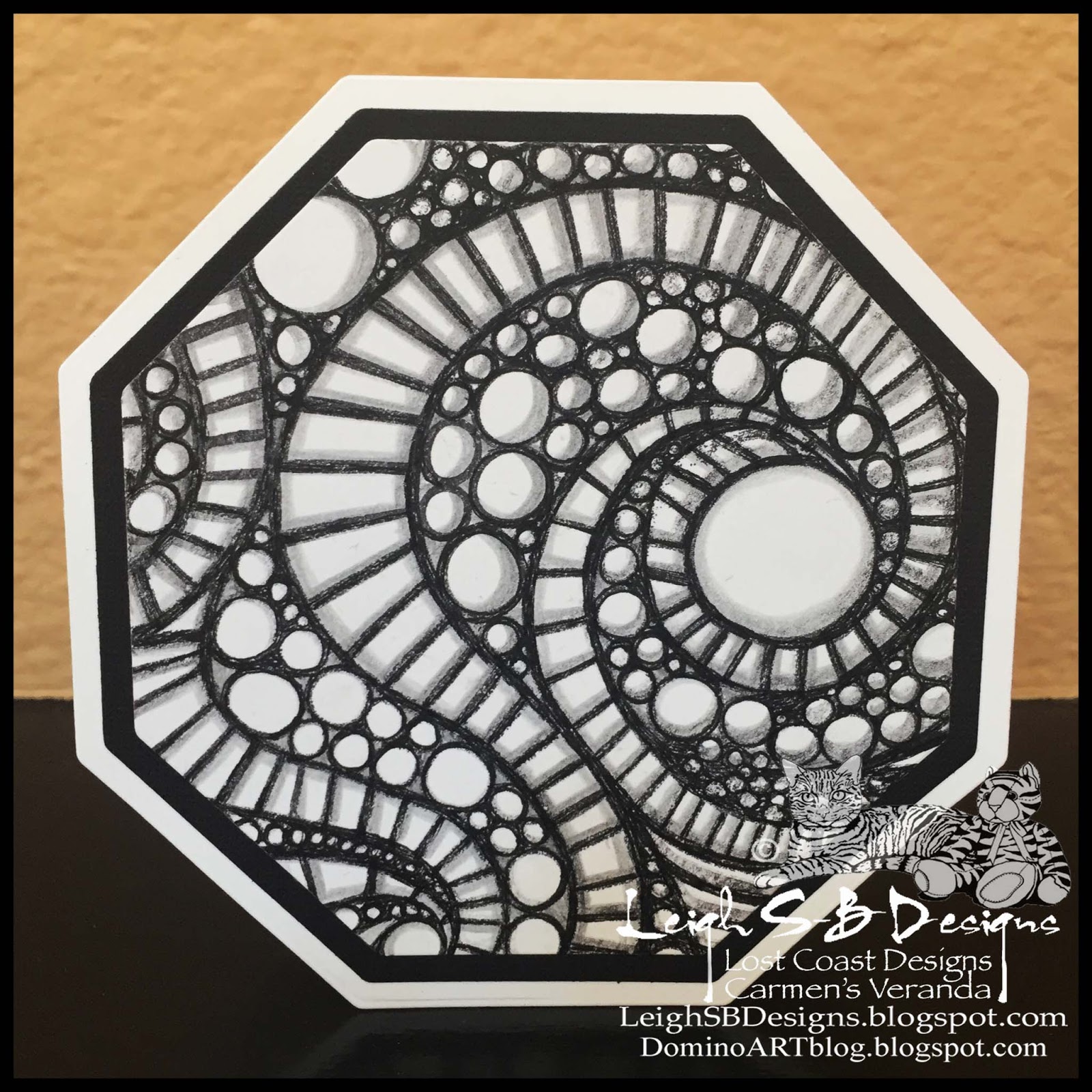 Velvet Paw Creations: Zentangle Octagonal Cards - Lost Coast Designs ...