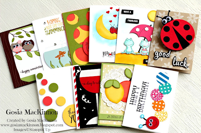 10 CARDS IDEAS USING CIRCLE DIES AND PUNCHES BY STAMPIN' UP ...