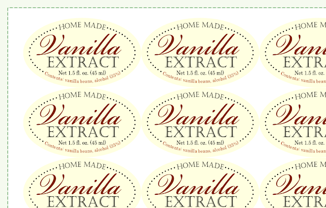 Paper crafting with Nelda: Homemade Vanilla.. (and free labels)