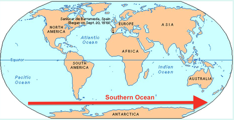 Where Is The Southern Ocean Located On The World Map - Map