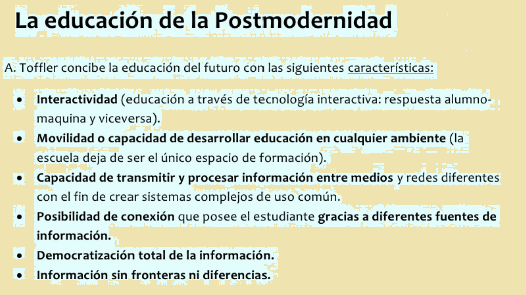 Teorías y Sociología de la Educación: Teoría Postmodernista