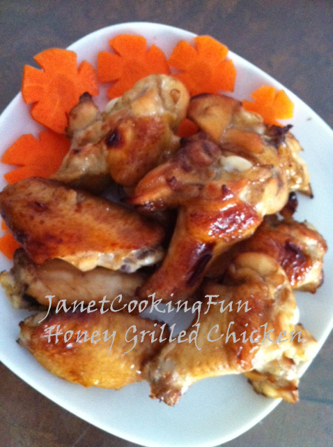 Janet Wooi 's Blog: * Sharp Healsio Water Oven Honey Grilled Chicken Recipe