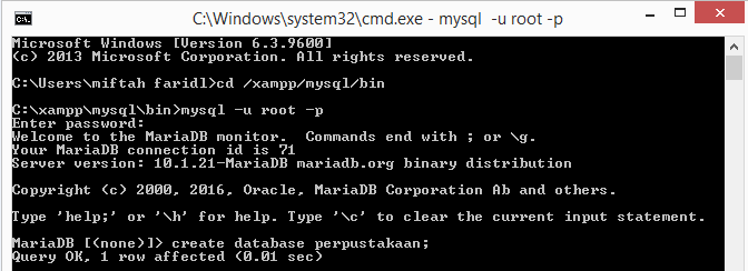 Membuat Foreign Key dengan CMD - Cangkang Artikel