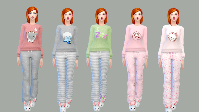 Sims 4 CC's - The Best: Sleepwear Set by Mysimlifefou