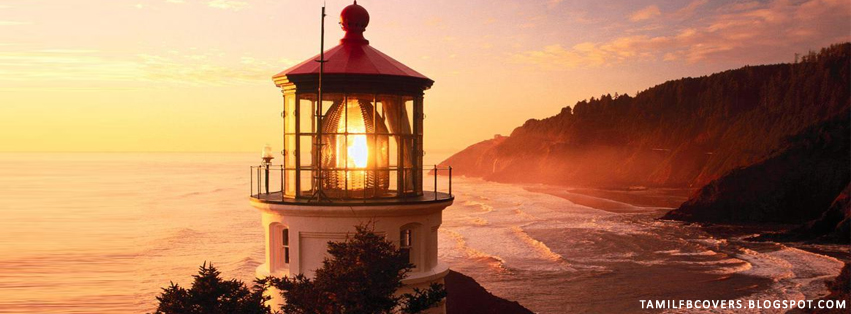 My India FB Covers: Light house scenery - Nature FB Cover