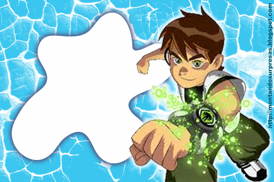 Surpresa e Arte: Moldura Ben 10 gratuita - Modelo para menino
