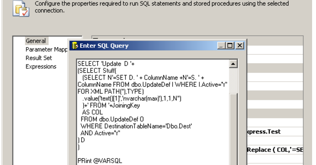 Welcome To TechBrothersIT: SSIS - Add Update Columns dynamically [Execute SQL Task in SSIS]