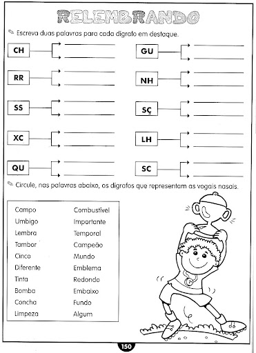 EDUCADORA LINA: DÍGRAFOS EXERCÍCIOS ATIVIDADES 3° 4° 5° ANOS PARA ...