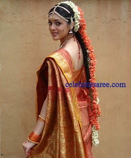 Parvathi Melton in Traditional Silk Saree - Saree Blouse Patterns