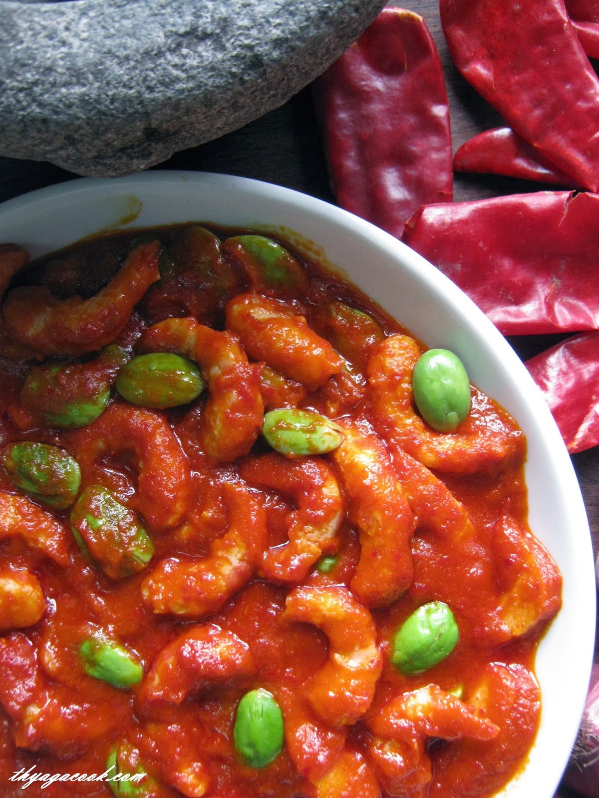 KARI LEAFS ... Malaysian flavour's: VEGETARIAN PRAWN SAMBAL WITH PETAI