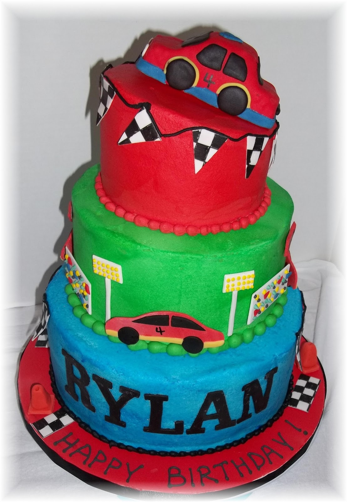 Bobbie's Cakes and Cookies: Red car birthday cake!