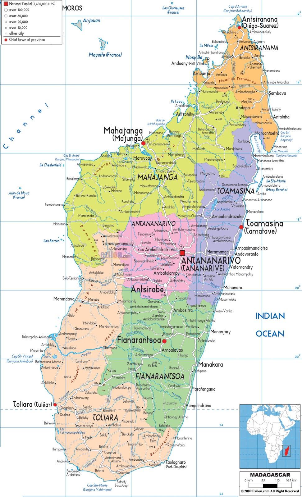 Madagascar | Mapas Geográficos de Madagascar