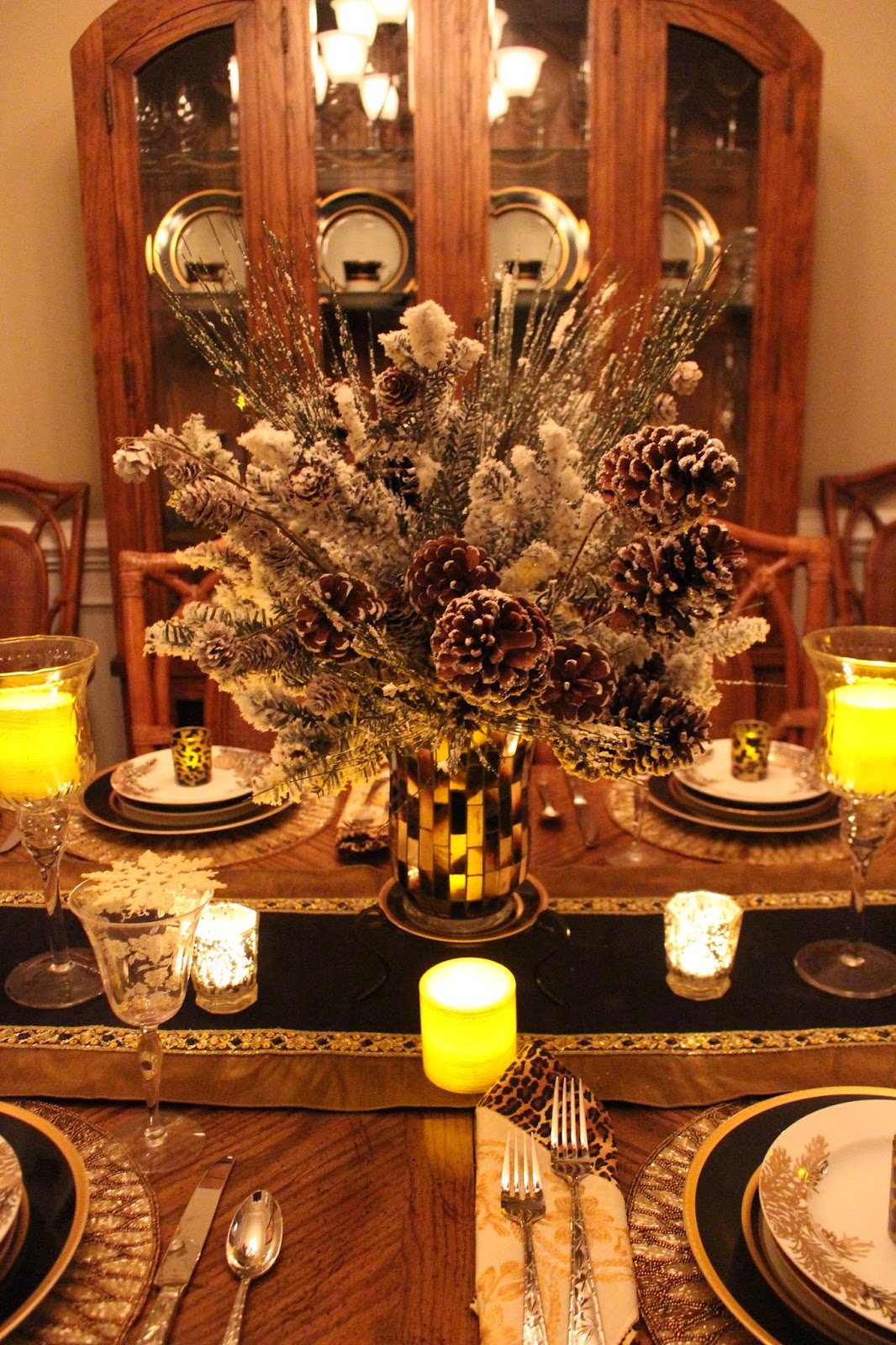 Designs by Pinky: Winter Dining Room Table, 2018