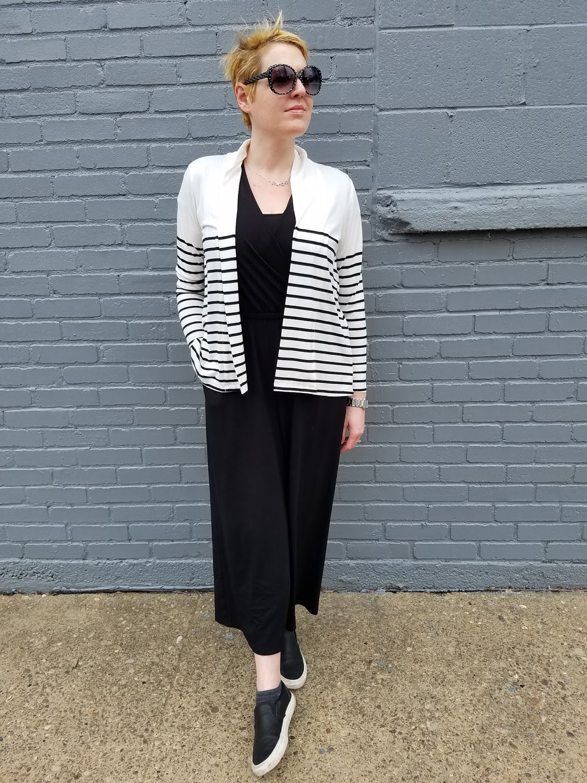 Cardigan over Jumpsuit