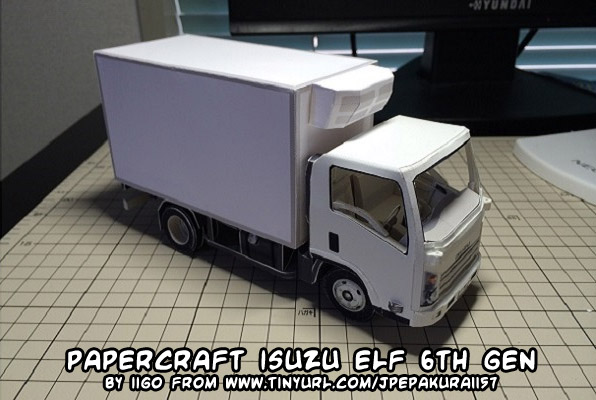 Ninjatoes' papercraft weblog: Papercraft Isuzu ELF 6th gen truck